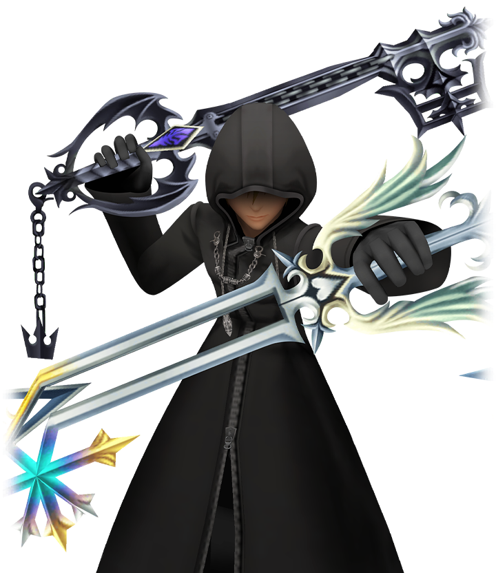 File Roxas Dual Wield Khmom Png Kingdom Hearts Wiki The Kingdom