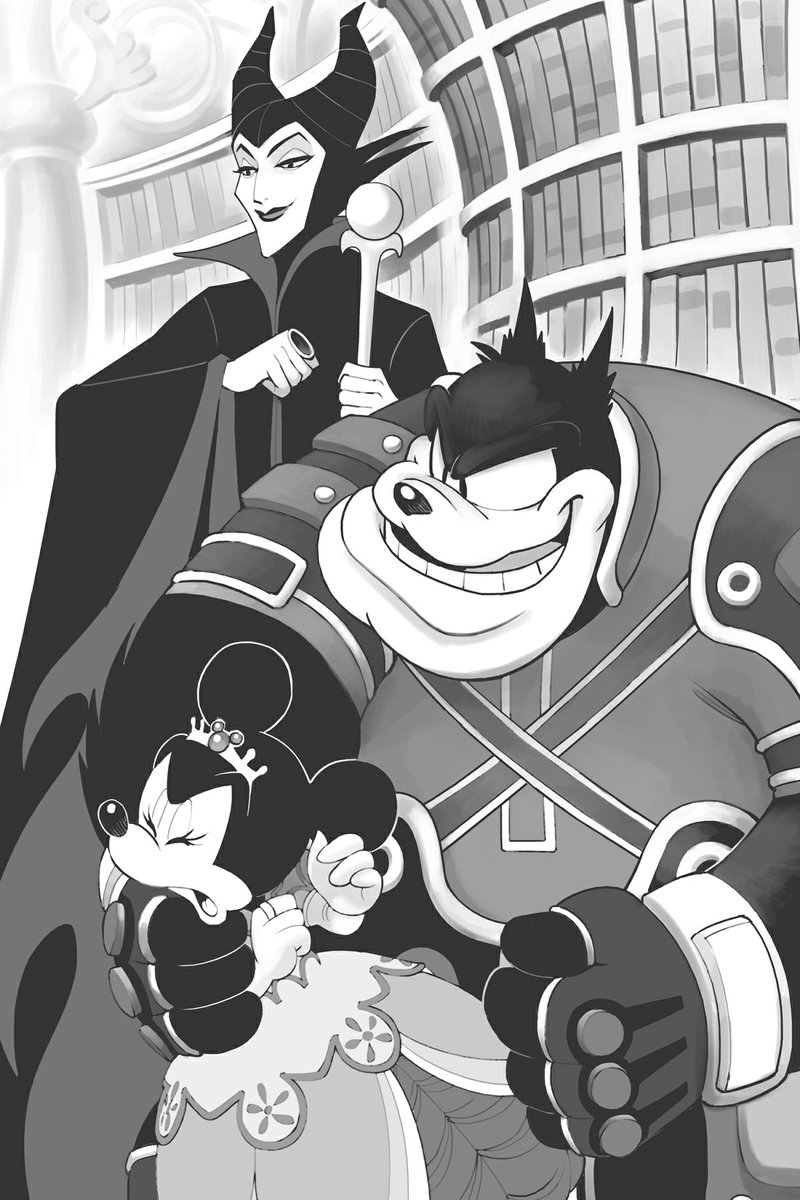 File:Maleficent, Pete, and Minnie KH3D Novel.png - Kingdom Hearts Wiki ...