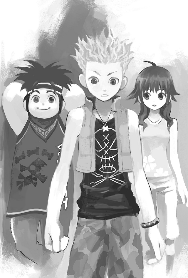 File:Hayner, Pence, and Olette KHII Novel.png - Kingdom Hearts Wiki ...
