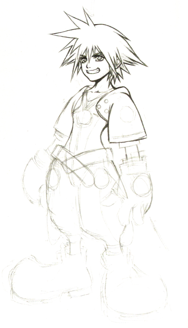 File:Sora (Early Concept) 3 (Art).png - Kingdom Hearts Wiki, the ...
