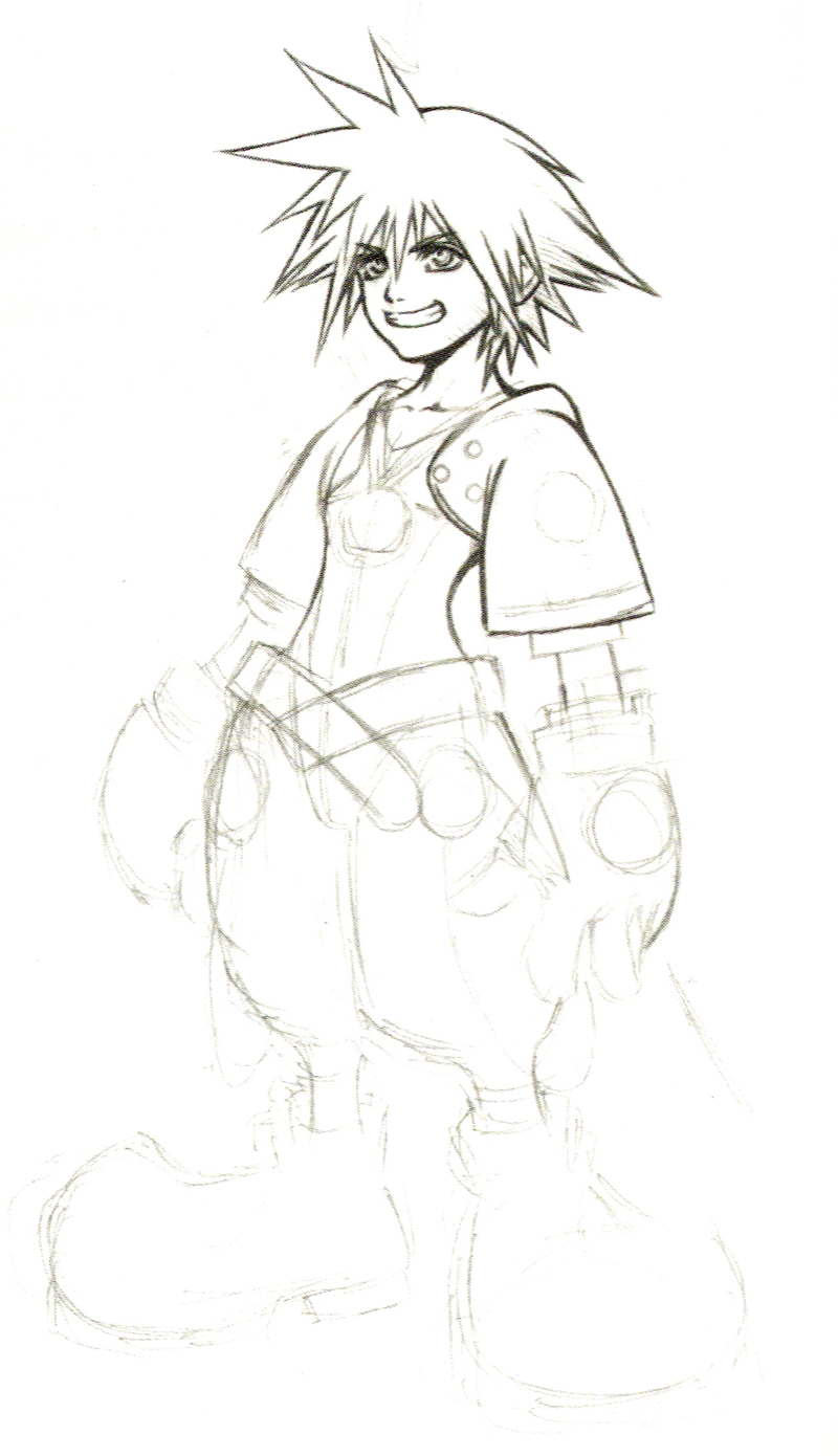 File:Sora (Early Concept) 3 (Art).png - Kingdom Hearts Wiki, the ...